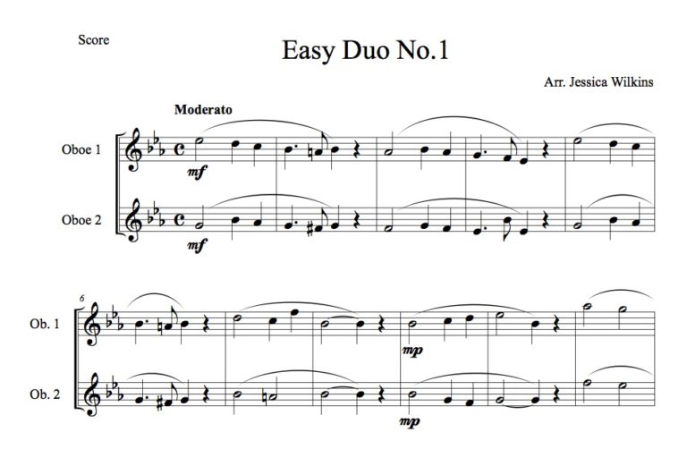 Easy Oboe Duets No.1-3 (Digital Download) – JDW Sheet Music
