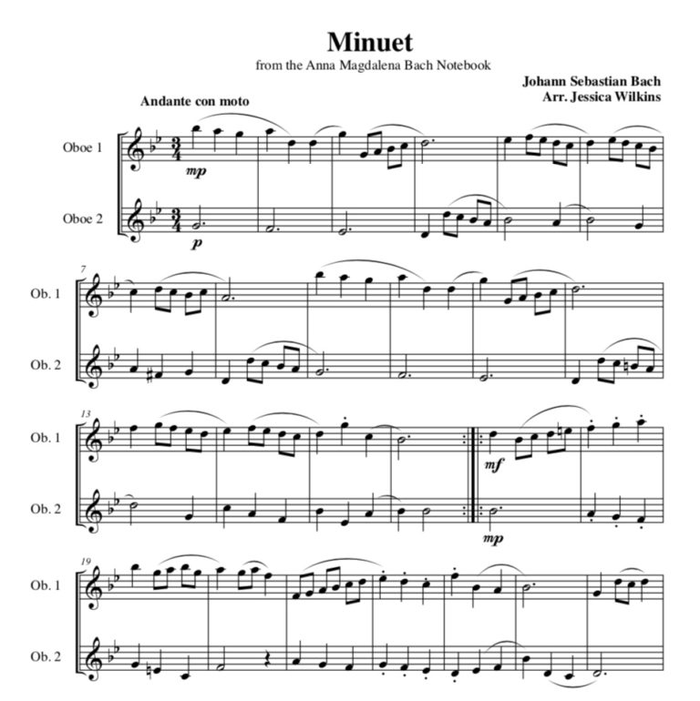 6 Easy Oboe Duets (Digital Download) – JDW Sheet Music